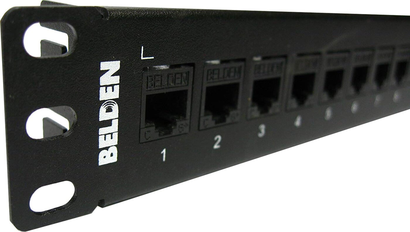 AX103253 CAT6+ KeyConnect Patch Panel, 24-port, 1U, Black