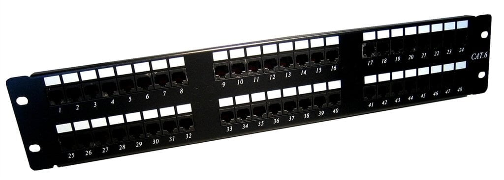Cat6 UTP 48 Port Loaded Patch Panel